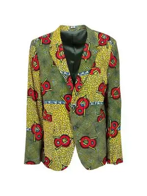 Vintage Graphic-print Single-breasted Blazer