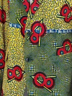 Vintage Graphic-print Single-breasted Blazer