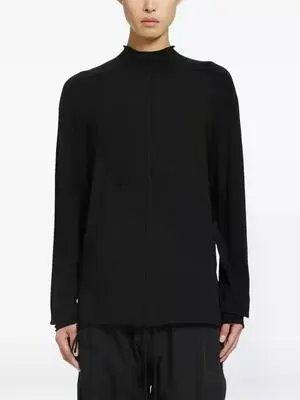 THOM KROM Exposed-seam High-neck Sweater - Black