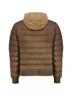 MOORER Hooded Padded Jacket - Brown