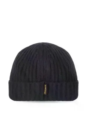MOORER Ribbed-knit Beanie Hat - Blue