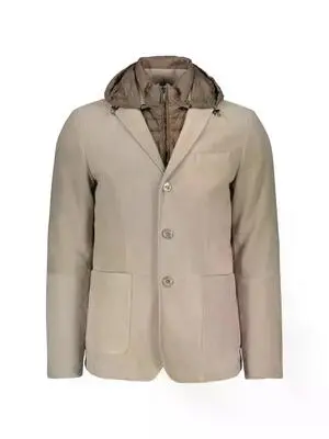 MOORER Bellotto-ur Leather Jacket - Neutrals