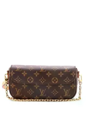 LOUIS VUITTON Monogram Canvas Ivy Wallet On Chain Shoulder Bag - Brown