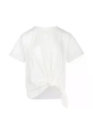 CLUB21 Joanna Knot-detail T-shirt - White
