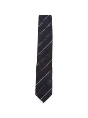 TOM FORD Diagonal Stripe Silk Tie - Purple