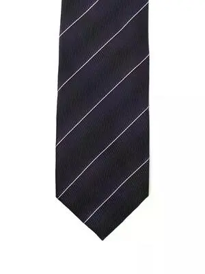 TOM FORD Diagonal Stripe Silk Tie - Purple