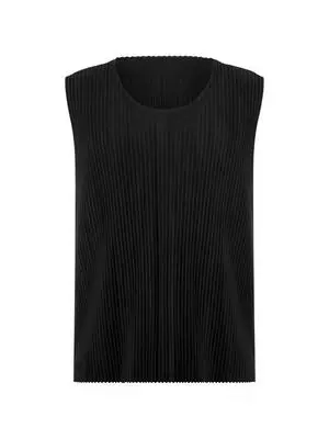 Issey Miyake Pleated Tank Top - Black