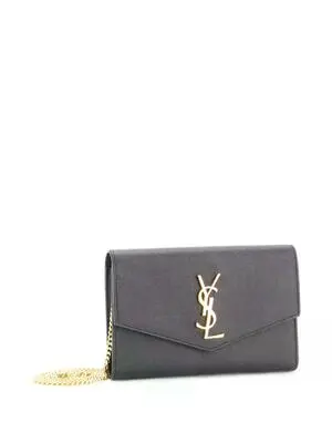 Saint Laurent Uptown Chain Wallet Leather Crossbody Bag