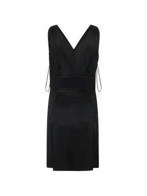 Alberta Ferretti V-neck Panelled Flared Knee-length Dress
