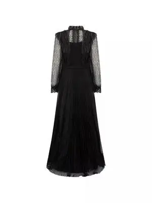 Alberta Ferretti Ruffled Pleated Panelled Flared Maxi Dress