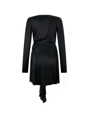Alberta Ferretti Knot-detail Draped Mini Dress - Black