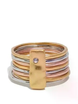 Bimba Y Lola Three-tone Band Ring - Gold