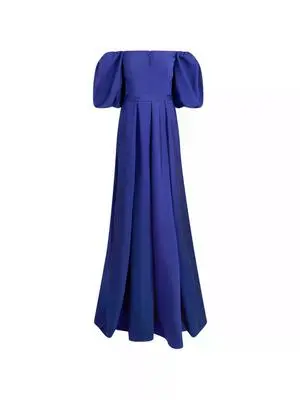 Alberta Ferretti Off-the-shoulder Puff-sleeve Maxi Dress