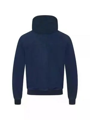 MOORER Darren Ur Hooded Button-up Leather Jacket - Blue