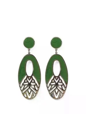 MADISON Enamel Detail Geometric Cutout Earrings