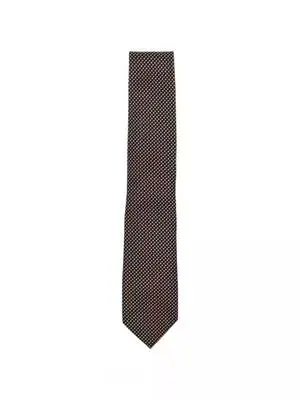 TOM FORD Geometric-pattern Tie - Black