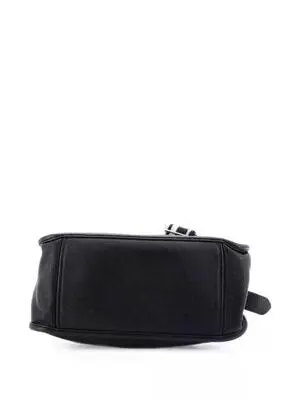 Prada Logo Strap Leather Medium Hobo Bag