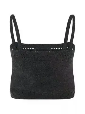 Alberta Ferretti Perforated-detail Cropped Tank Top