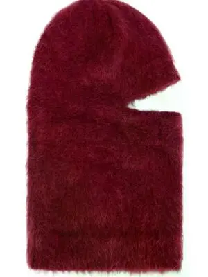 Alberta Ferretti Mohair-blend Knitted Balaclava - Red