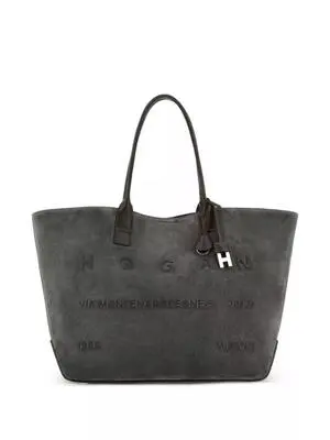 Hogan Suede Shopper Bag With Embossed Logo