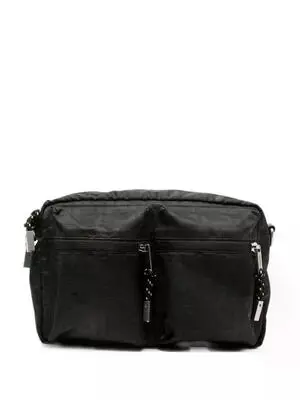 Fendi Ff Logo-jacquard Shoulder Bag - Black