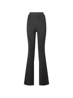 Alberta Ferretti Ribbed Knit Flared Trousers