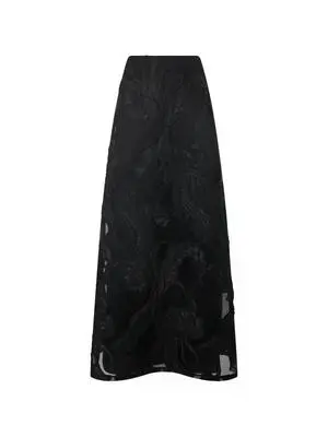 Alberta Ferretti Floral Jacquard Maxi Skirt