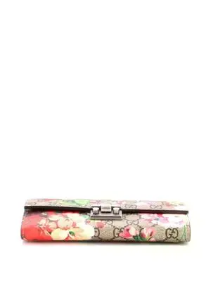 Gucci Blooms Print Gg Coated Canvas Shoulder Bag