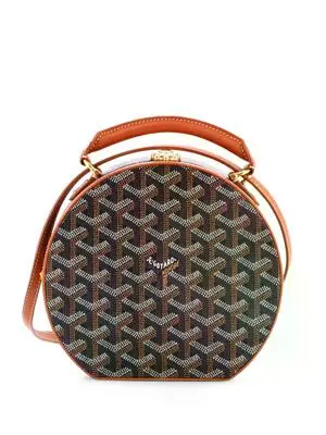 Goyard Alto Hatbox Bag Coated Canvas Satchel - Brown