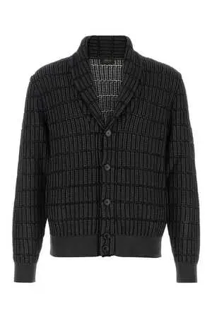 Brioni Embroidered Cotton And Linen Cardigan