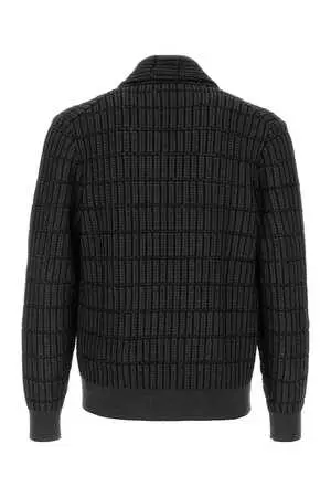 Brioni Embroidered Cotton And Linen Cardigan