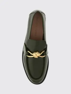 Bottega Veneta Loafer With Gold Tone Detailing - Green