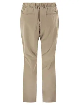 Herno Wool And Modal-blend Trousers With Elasticated Waist