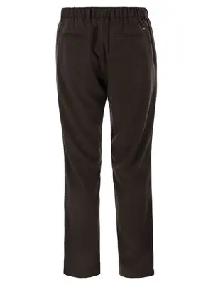Herno Wool And Modal-blend Trousers With Elasticated Waist