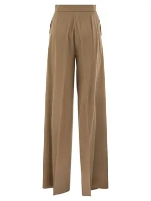 Max Mara Tailored Wide-leg Camel Trousers - Brown