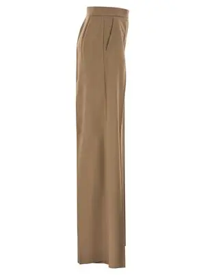 Max Mara Tailored Wide-leg Camel Trousers - Brown