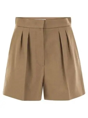 Max Mara Mxmvista Tailored Camel Shorts - Brown