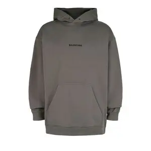 Balenciaga Embroidered Logo Hoodie - Grey