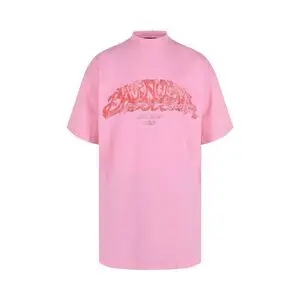 Balenciaga Offshore Logo Print Oversized T-shirt /red