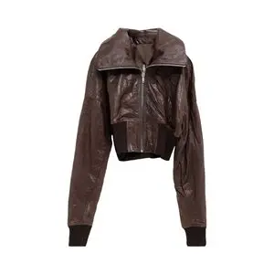 Rick Owens Dracuflight "grease" Cropped Jacket