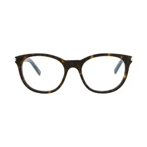 Saint Laurent Round-frame Acetate Optical Frames 'havana/transparent - Brown