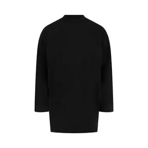 Balenciaga Oversized Long-sleeve Logo T-shirt /silver