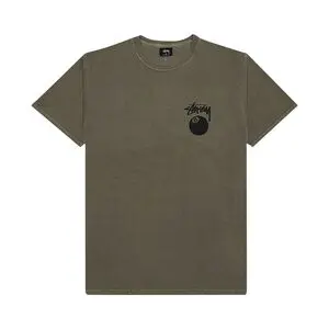 StÜssy 8 Ball Pig Dyed Tee 'olive - Green