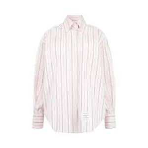 Thom Browne Supersized Long-sleeve Point Collar Shirt 'light - Pink