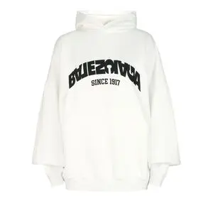Balenciaga Backflip Logo Hoodie - White