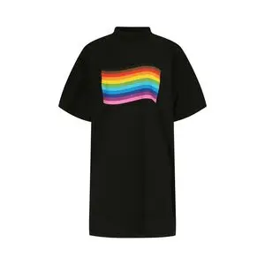 Balenciaga Faded Inside Out Rainbow Flag T-shirt