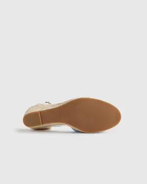 Quince Canvas Espadrille Wedge Sandal - Chambray Blue