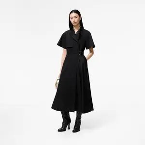 Burberry Wool Twill Wrap Dress