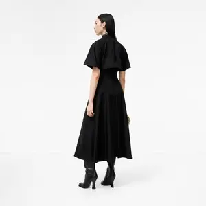 Burberry Wool Twill Wrap Dress