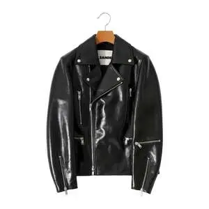 JIL SANDER Leather Biker Jacket